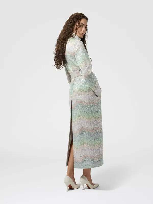 Missoni Duster Coat With Belt And Sequin Applications