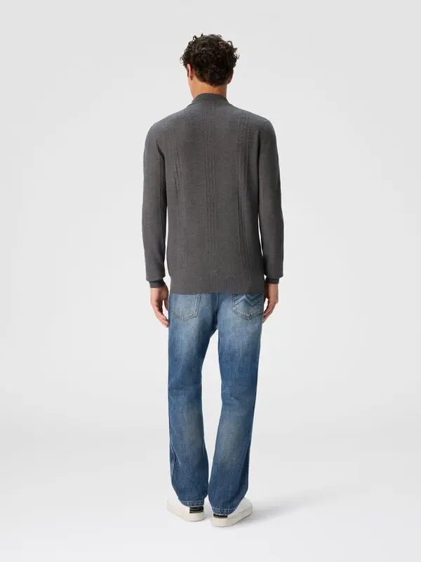 Missoni High-neck Sweater With Tone-on-tone Chevron Pattern