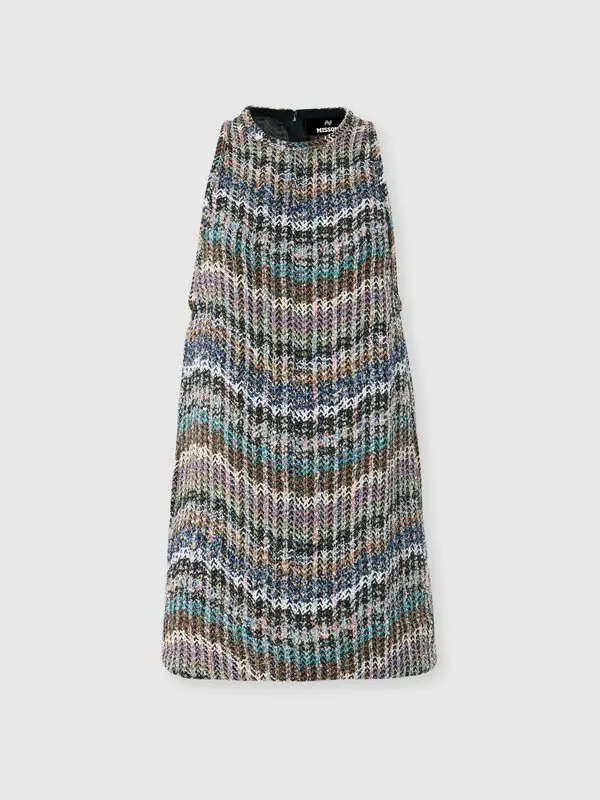 Missoni Chevron Knit Mini Dress With Sequins - Multicoloured