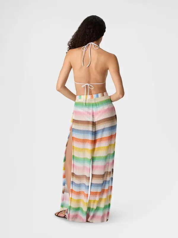 Missoni Beach Cover-up Pants With Dégradé Zigzag Pattern And Slits