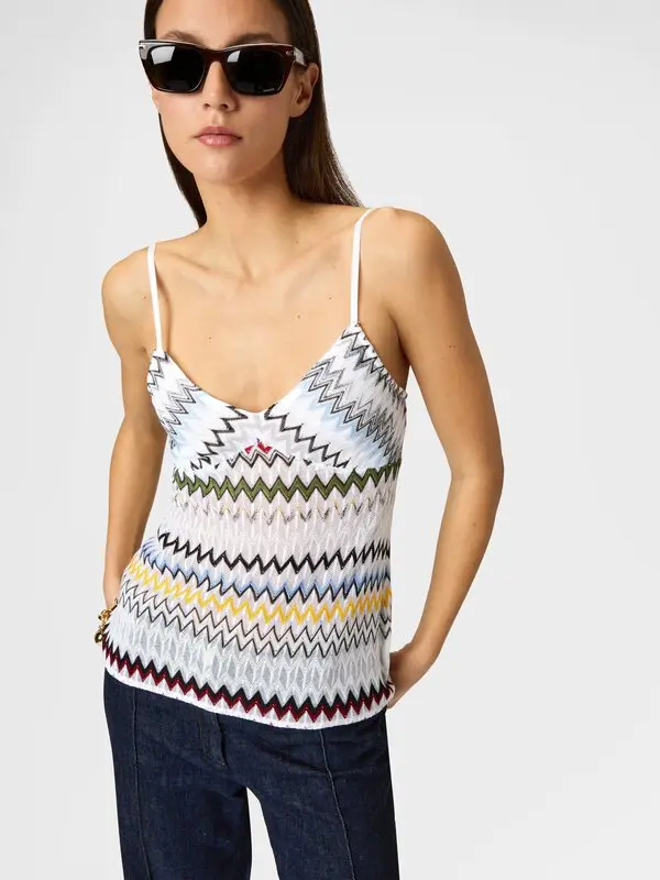 Missoni Top In Cotton And Viscose Zig Zag