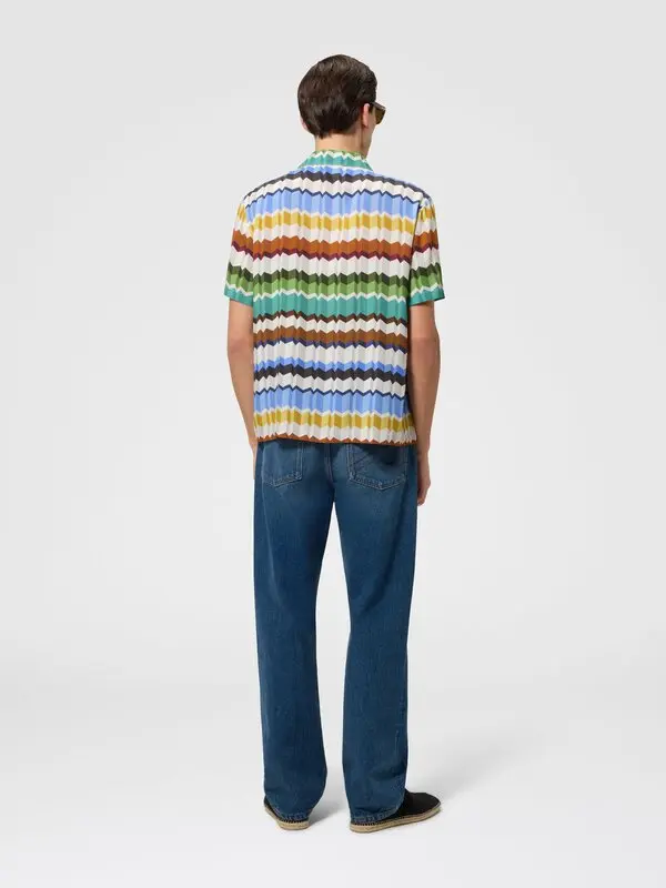 Missoni Zig Zag Viscose Bowling Shirt