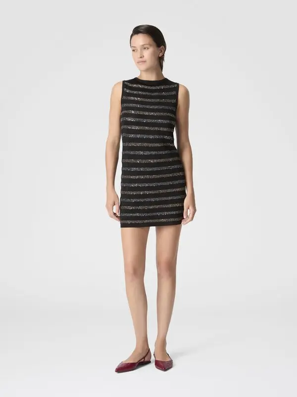 Missoni Sleeveless Striped Mini Dress With Sequins