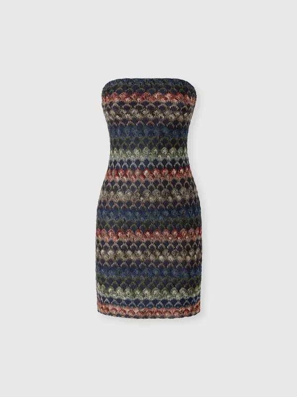Missoni Bustier Mini Dress With Lace Motif - Multicoloured