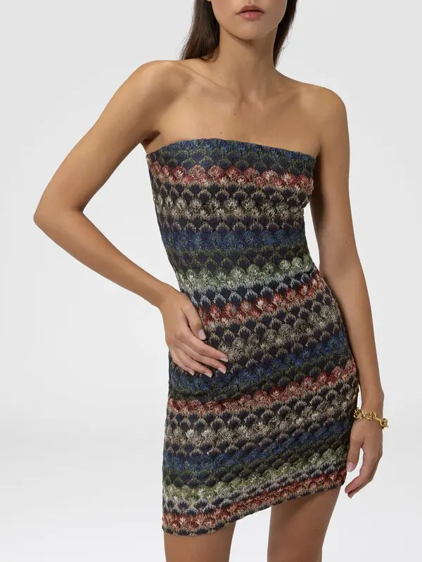 Missoni Bustier Mini Dress With Lace Motif - Multicoloured
