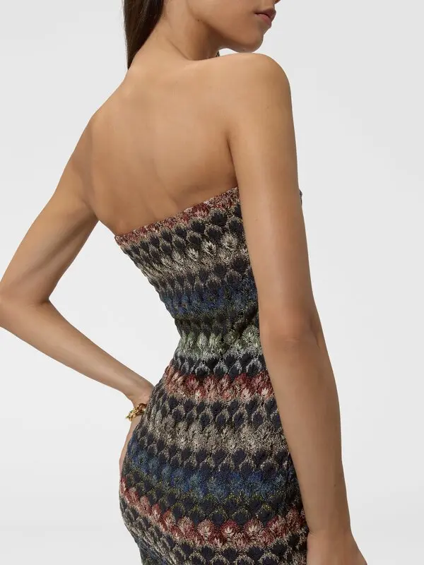 Missoni Bustier Mini Dress With Lace Motif - Multicoloured