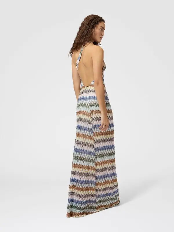 Missoni One-shoulder Viscose Lamé Long Dress