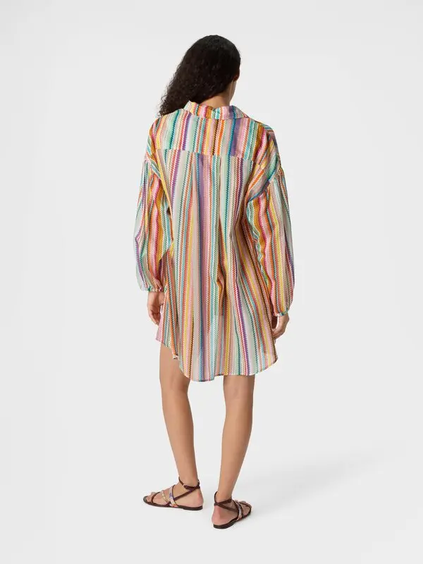 Missoni Cotton And Silk Zigzag Pattern Shirt