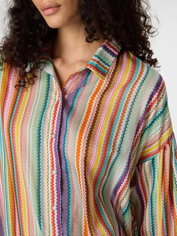 Missoni Cotton And Silk Zigzag Pattern Shirt