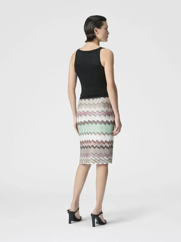 Missoni Viscose Lamé Midi Skirt With Slit