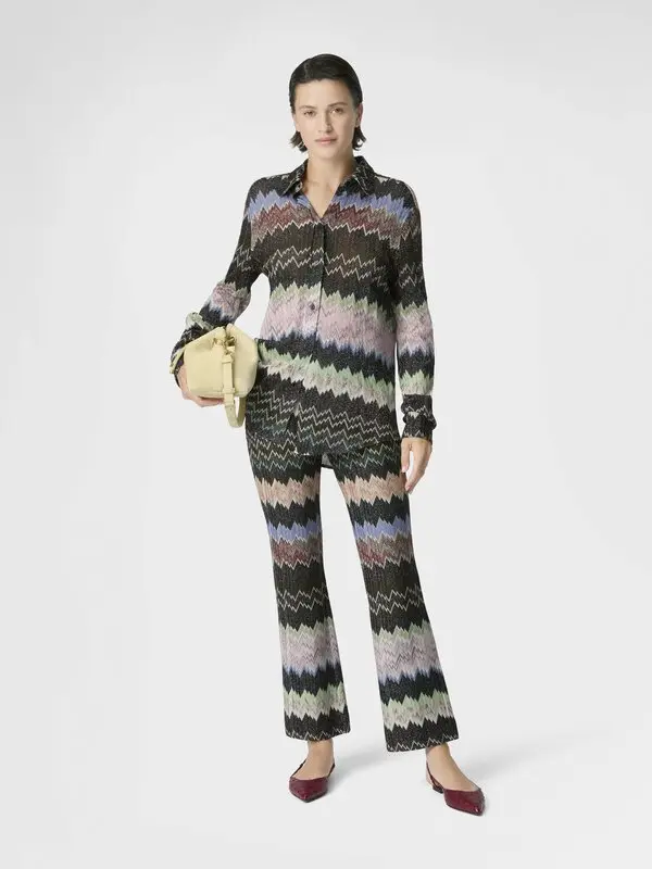 Missoni Snake-pattern Viscose Lamé Shirt