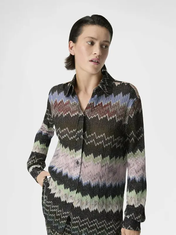 Missoni Snake-pattern Viscose Lamé Shirt