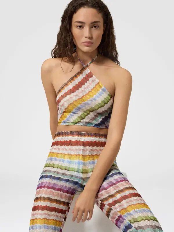 Missoni Zig Zag Tulle Halterneck Top