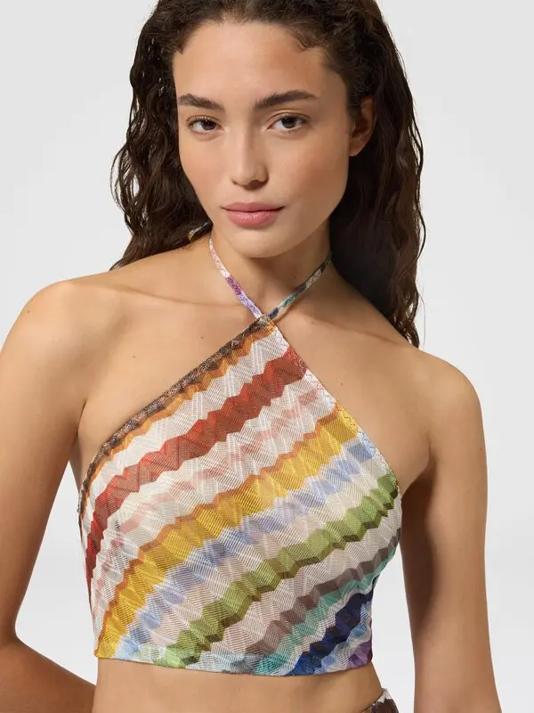 Missoni Zig Zag Tulle Halterneck Top