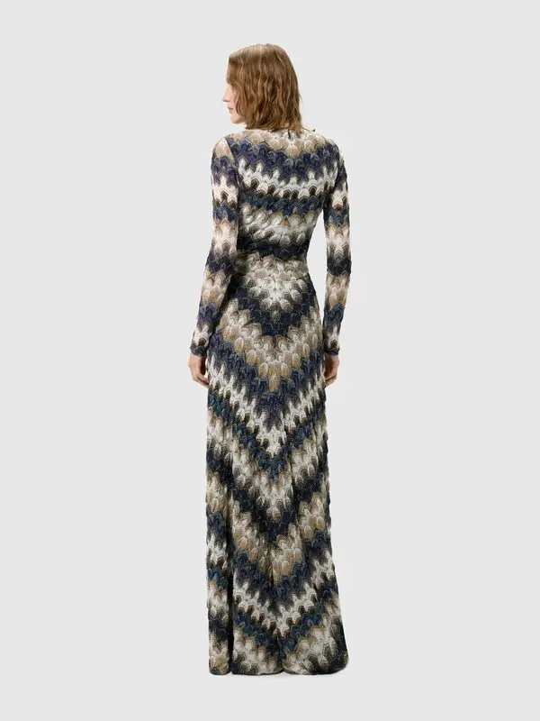 Missoni Long Lace Dress With V-neckline