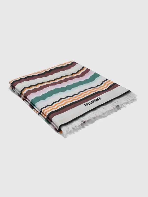 Missoni Aura Fouta Cotton Terry Beach Towel 140x180 Cm - Multicoloured