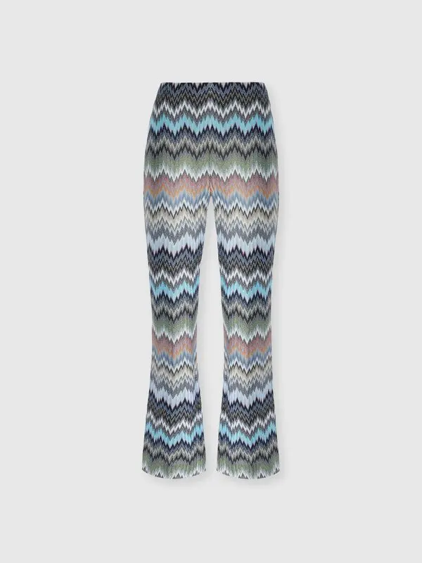 Missoni Snake-pattern Chevron Viscose Flared Trousers