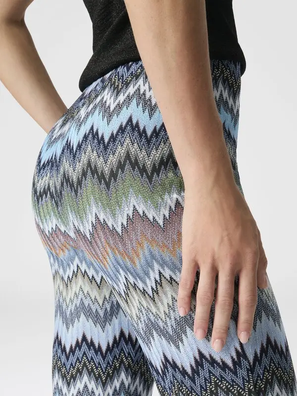 Missoni Snake-pattern Chevron Viscose Flared Trousers