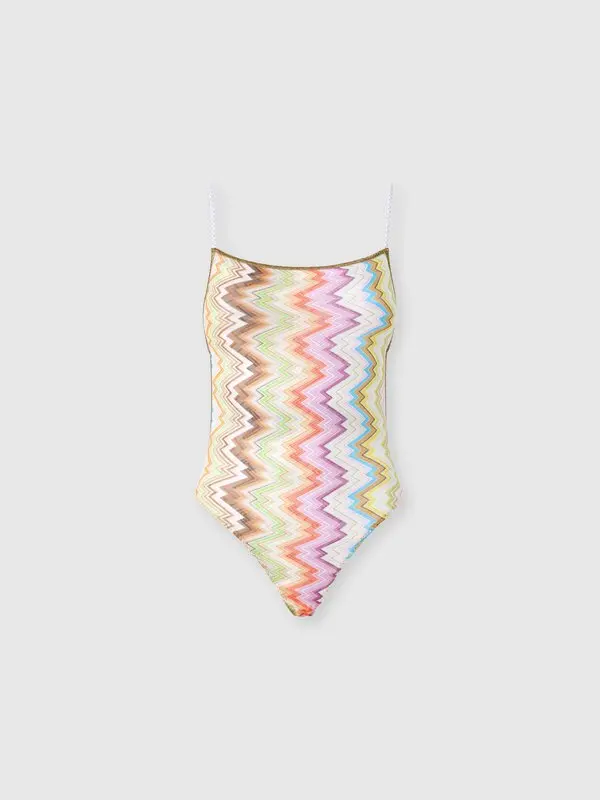 Missoni Printed One-piece Swimsuit With Open Back - Multicoloured