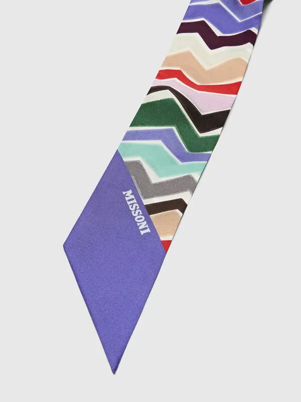 Missoni Silk Scarf With Irregular Zig Zag Pattern
