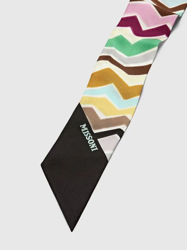Missoni Silk Scarf With Irregular Zig Zag Pattern