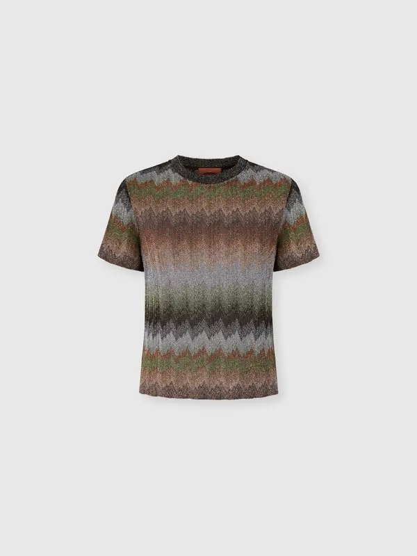 Missoni Snake-pattern Viscose Lamé Crewneck T-shirt - Multicoloured