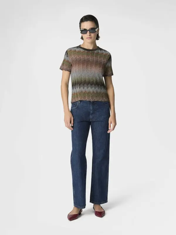Missoni Snake-pattern Viscose Lamé Crewneck T-shirt - Multicoloured