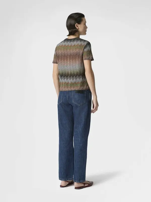 Missoni Snake-pattern Viscose Lamé Crewneck T-shirt - Multicoloured