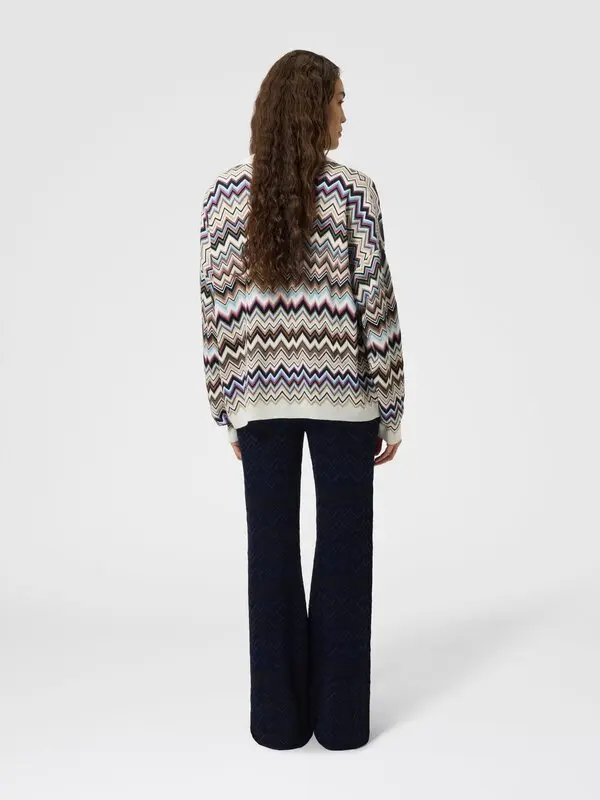 Missoni Oversized Wool And Viscose Zig Zag Cardigan