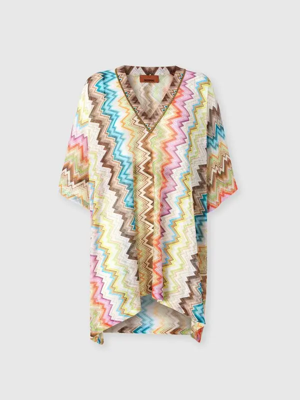 Missoni Short Kaftan With V-neckline And Printed Pattern - Multicoloured