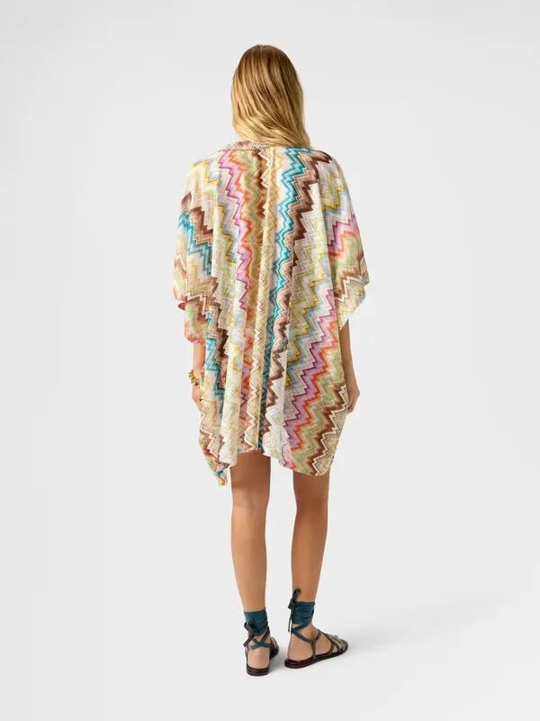 Missoni Short Kaftan With V-neckline And Printed Pattern