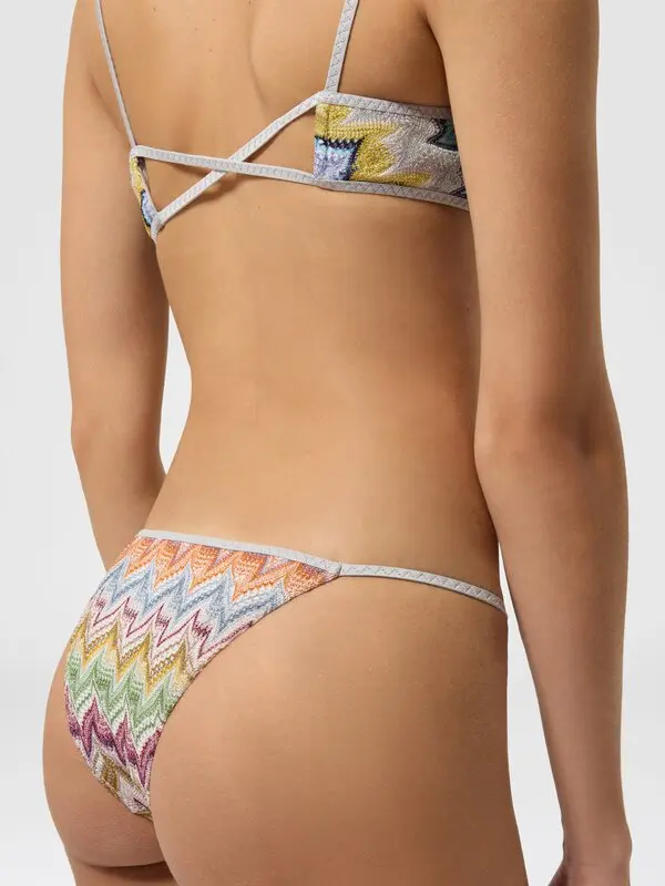 Missoni Viscose Lamé Bikini With Front-closure Top