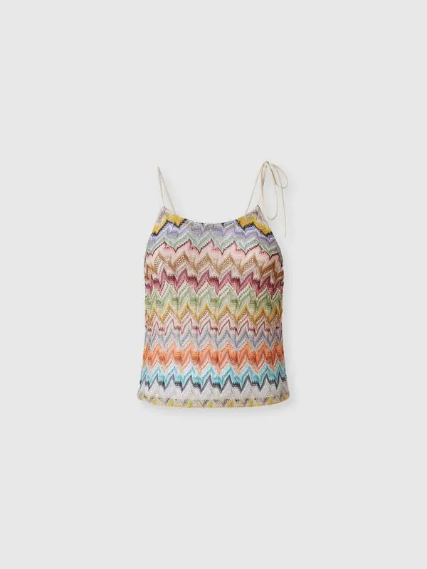 Missoni Viscose Lamé Top With Thin Straps - Multicoloured