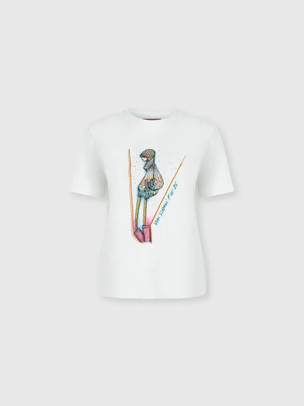 Missoni Printed Cotton Jersey Crewneck T-shirt
