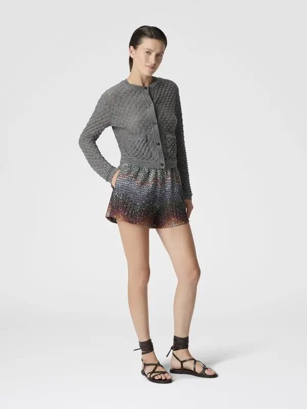 Missoni Cashmere Cardigan With Lace Pattern