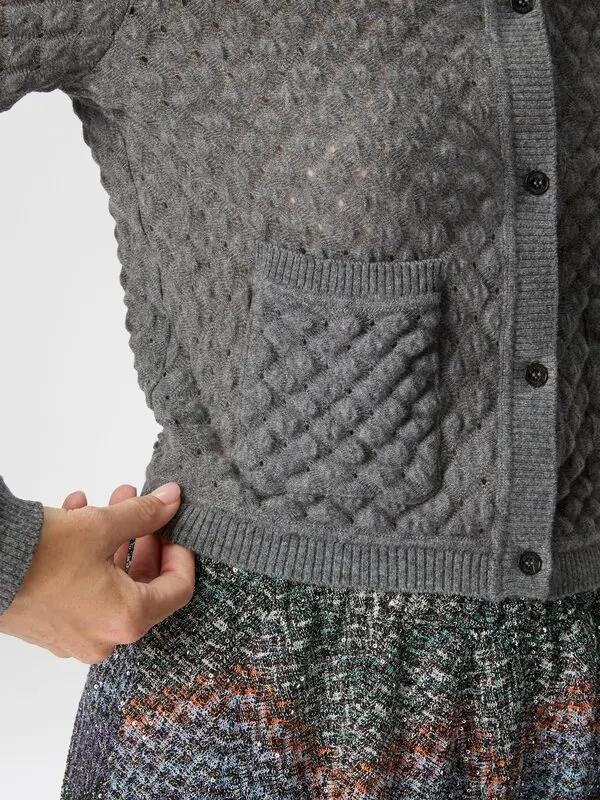 Missoni Cashmere Cardigan With Lace Pattern