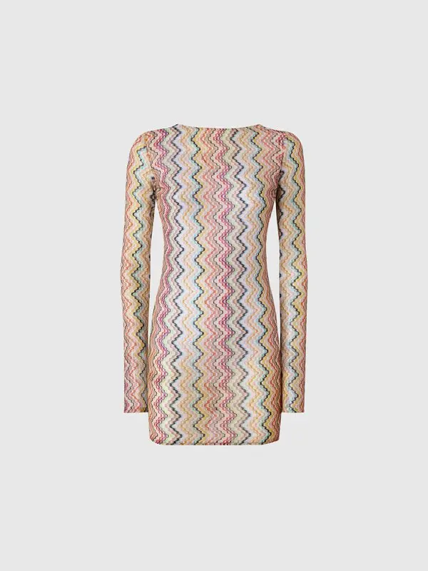Missoni Long-sleeved T-shirt With Irregular Zig Zag Print - Multicoloured