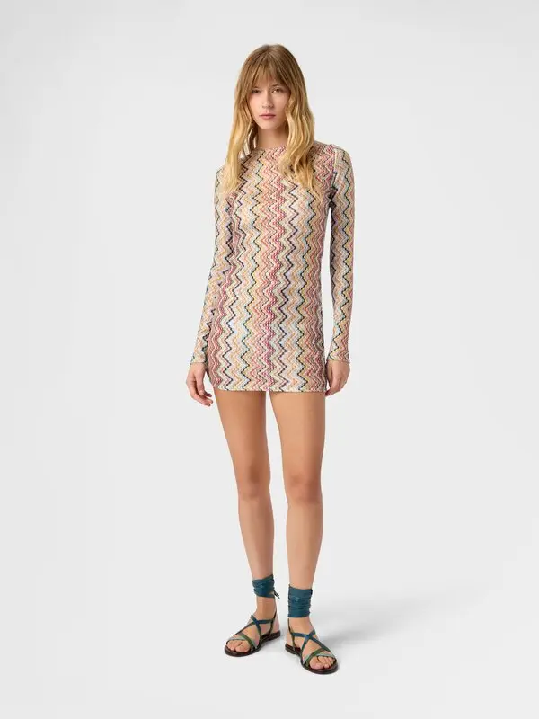 Missoni Long-sleeved T-shirt With Irregular Zig Zag Print