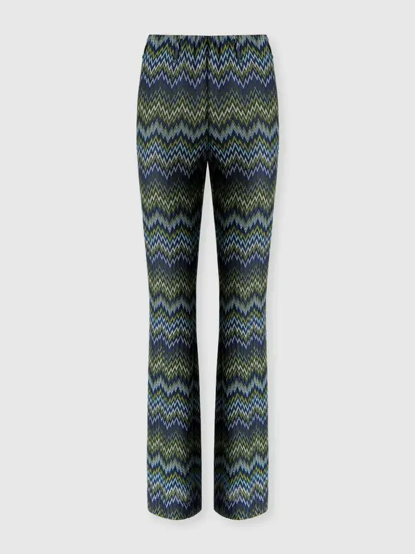 Missoni Snake Motif Viscose Flare Trousers