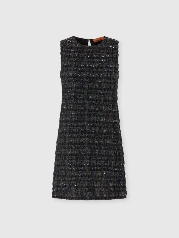 Missoni Mini Dress With Check Pattern - Blue