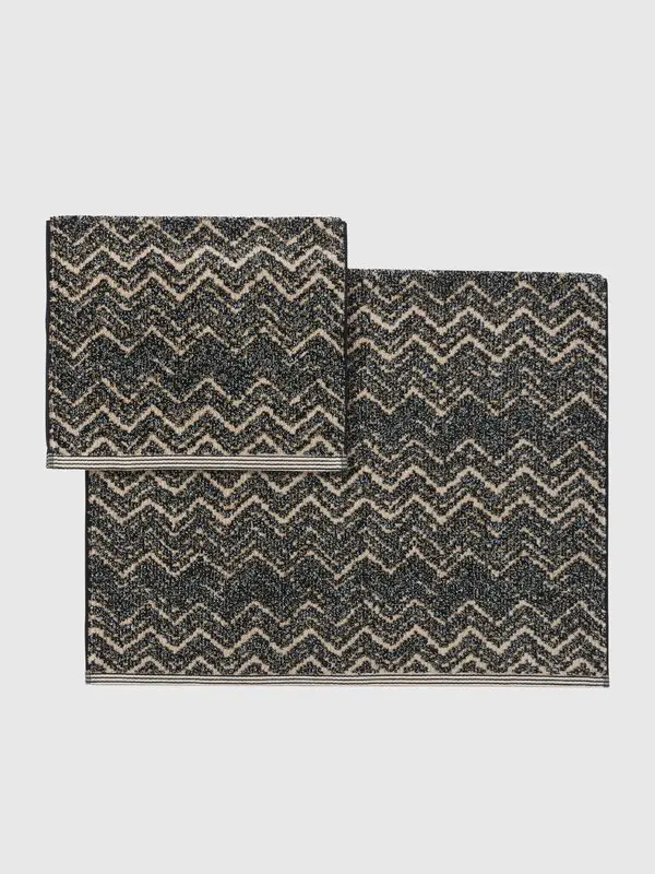 Missoni 2-piece Azul Bath Towel Set In Cotton Terry