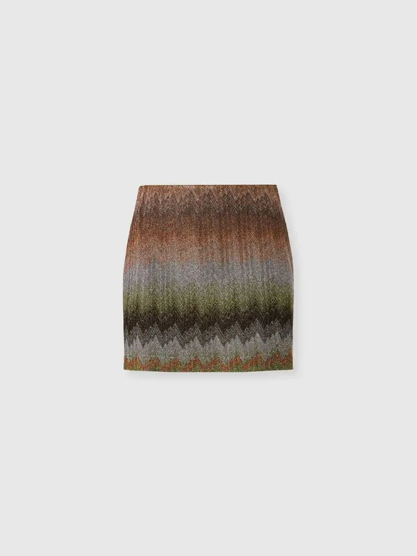 Missoni Viscose Lamé Snake-pattern Mini Skirt