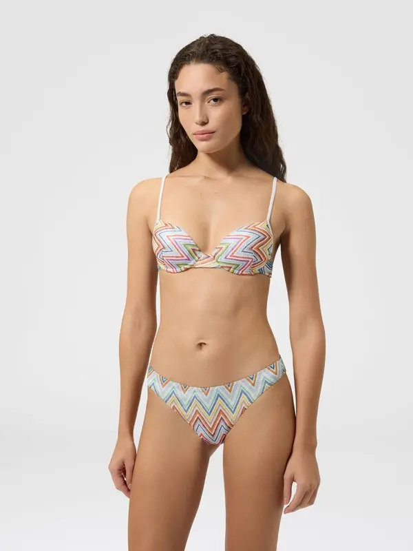 Missoni Zig Zag Printed Fabric Bikini With Balconette Top