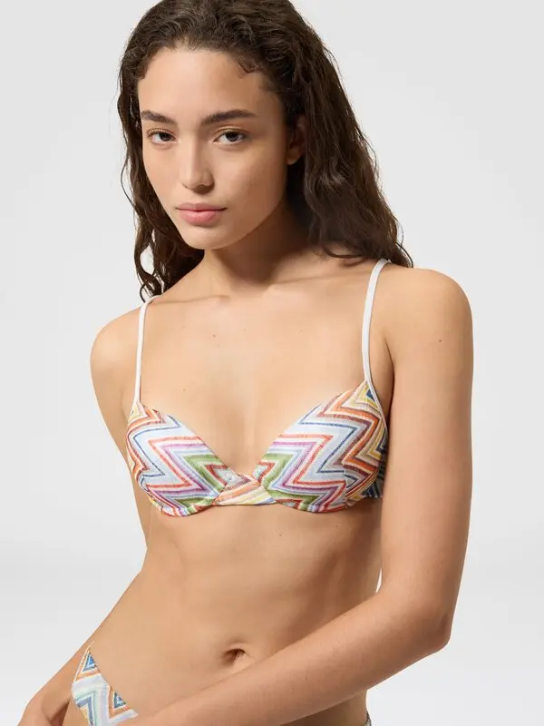 Missoni Zig Zag Printed Fabric Bikini With Balconette Top