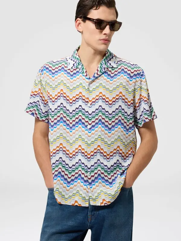 Missoni Short-sleeve Viscose Bowling Shirt