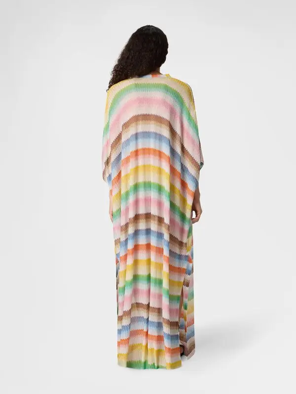 Missoni Long Caftan Cover-up With Dégradé Zigzag Motif