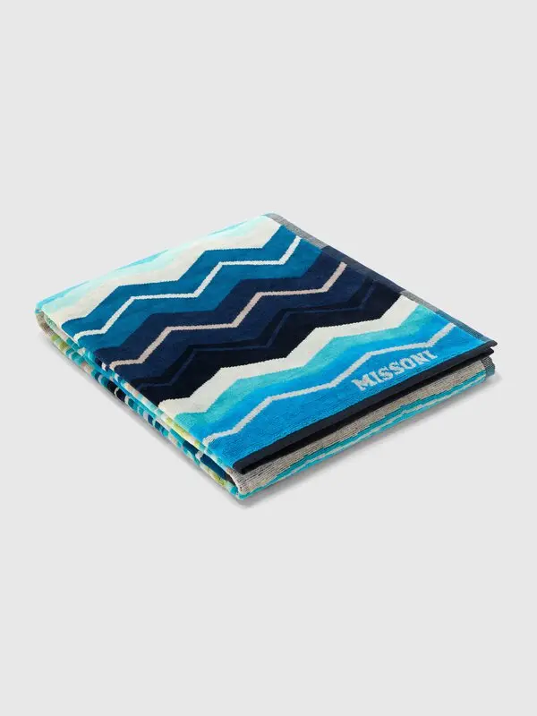 Missoni Hugo Beach Towel 100x180 - Turquoise Multicoloured