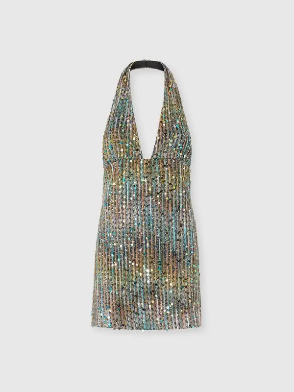 Missoni Mini Dress With Open Back And Sequin Appliqu