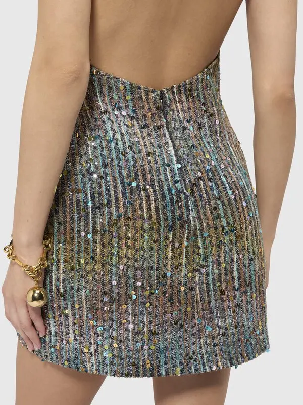 Missoni Mini Dress With Open Back And Sequin Appliqu
