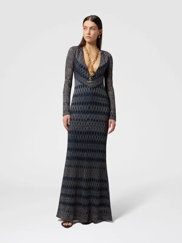 Missoni 3d Diamond Mixed Viscose Gown